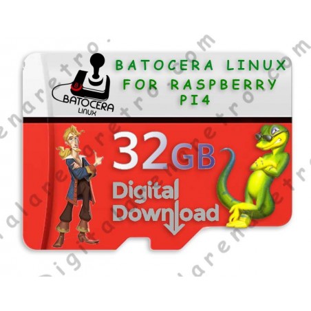Batocera linux 32 Gb ISO download with roms for Raspberry Pi 4