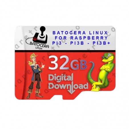 Batocera linux 32 Gb ISO download with roms for Raspberry Pi 3