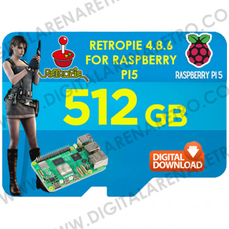 Retropie 512GB Image for Raspberry PI5